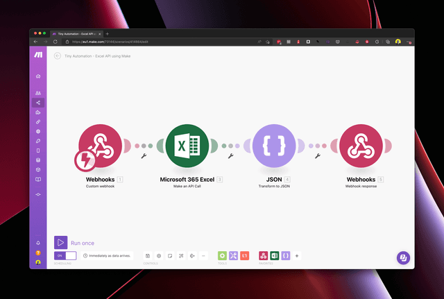 How to use Make as an API for Excel